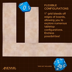 Battle Mat with Grid for Role Playing Game - 9 Pack Mega Pack Andvari Battle Boards