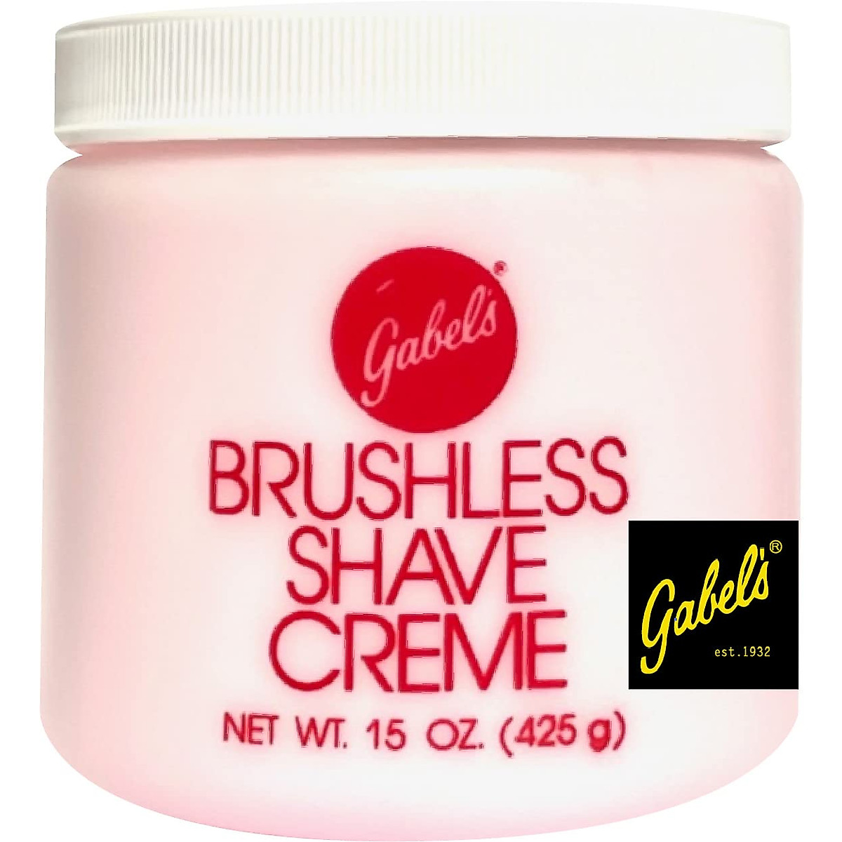 Gabel's Brushless Shave Creme 15oz (Pink) Authentic Gabel's Manufacturer Direct has protection seal and Gabel's logo in black label on the jar (Packed in individual box) Pack of 1