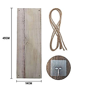 Hanging Shelves for Wall White Wood Shelf Rustic Storage Rack Home Decor Plants Photos Decorations Display for Living Room Bathroom Bedroom Kitchen Apartment Office Mounted Floating Shelves