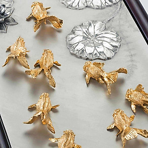 Royal Selangor Hand Finished Oriental Collection Pewter Gilt Goldfish Plaque Gift