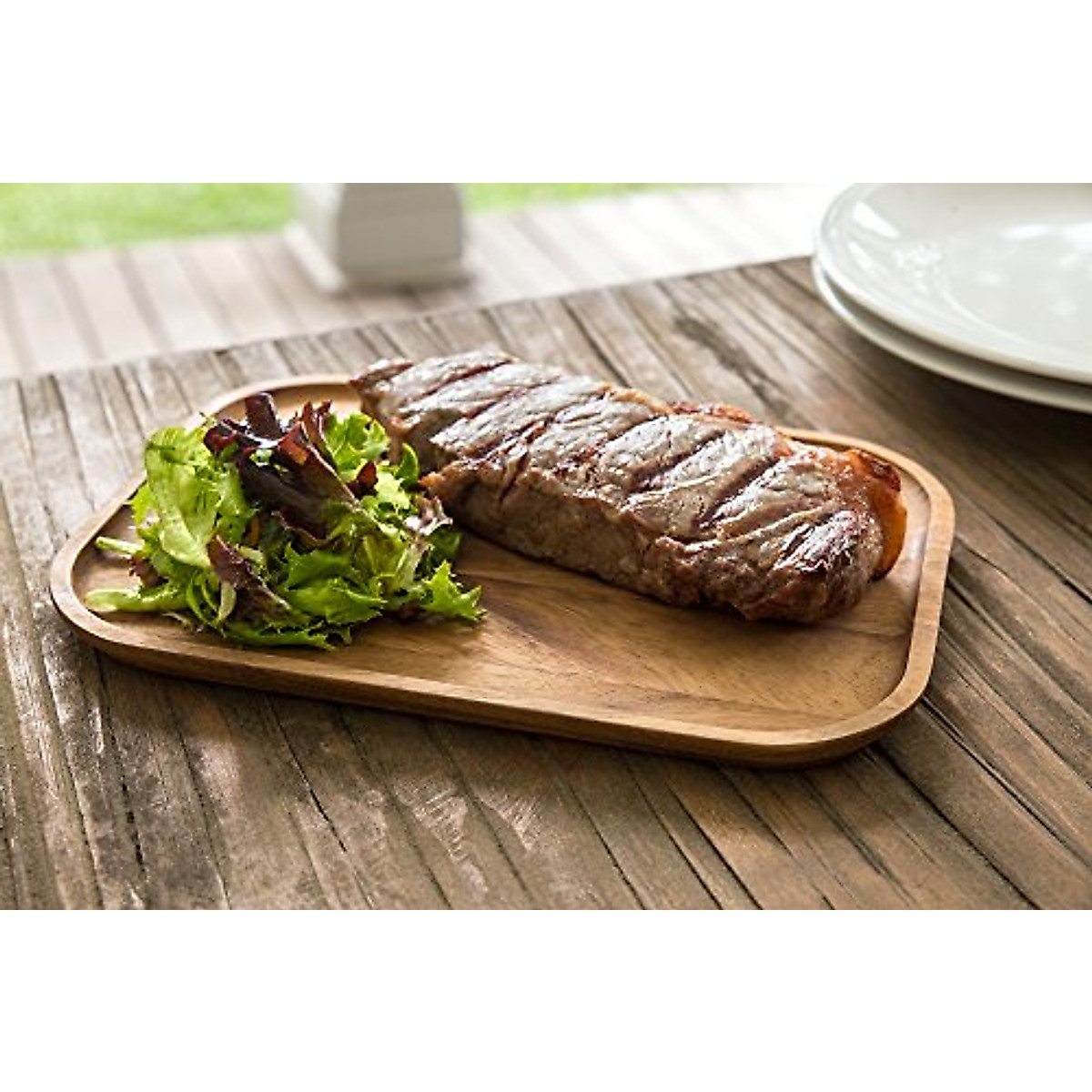 Ironwood Gourmet Small Steak Board, 7.5 x 10.5 x 0.5 inches, Brown
