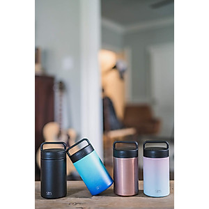 Simple Modern Vacuum Insulated Food Jar Thermos for Hot Food | Reusable Stainless Steel Leak Proof Lunch Storage for Soup, Smoothie Bowl, Oatmeal | Provision Collection | 12oz | Midnight Black