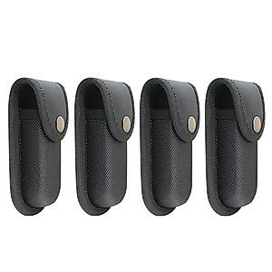 Obfuscate Nylon Pocket Knife Sheath for Carrying Folding Knives and Accessories with Snap Closure and Vertical Carry Belt Loop Belt Knife Holster Nylon Utility Holster of Outdoor or EverydayUse 4 PCS