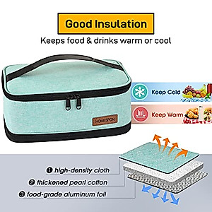 Buringer HOMESPON Lunch Bag for Men Women Expandable Portable Insulated Lunch Box with Handle for Picnic Work & Outdoor