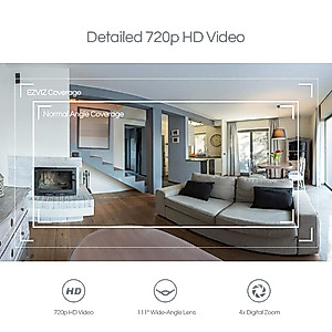 EZVIZ Indoor Wi-Fi Security Camera, Motion Detection Alert, Baby/Pet Monitoring, 111° Wide Angle, Two-Way Audio, Works with Alexa Google Home, 25ft Night Vision (CTQ2C-2 Pack WH)