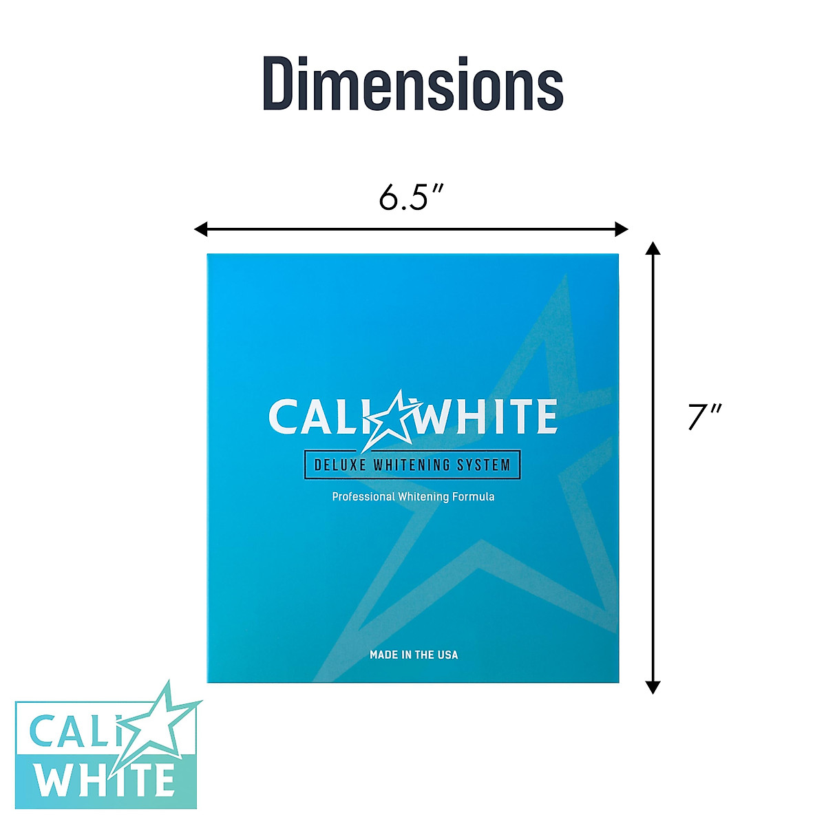 Cali White Teeth Whitening Strip Kit with LED Light and Batteries - Organic Peroxide Teeth Whitening Gel - Set of White Strips - 2x5ml Syringes, Thermoform Whitening Kit Trays and Case