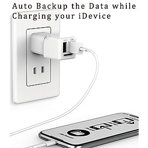 SPT iLink Backup Automatically Backup Photos and Videos While Charging of iPhone and iPad with iPhone Backup Storage and 256 bit Encryption 【SD Card and USB Not Included】