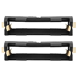 Rechargeable Battery Charger, 2Pcs Black Rechargeable Single Battery Charger Case Battery Holder Box Battery Storage Container for SMD DIY Charging Power Supply