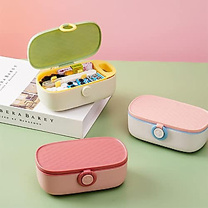 WANSHUNLMI Red Sewing Kit, 140Pcs Family Travel Sewing Project Kit Portable Small Traveler Sewing Supplies Repair Kit Thread Accessories DIY Sewing Supplies Organizer Box (Dark Red)