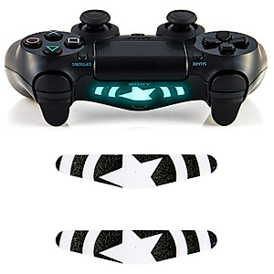 GNG 2X LED Captain America (White) Light Bar Decal Sticker for Playstation 4 PS4 Controller DualShock 4