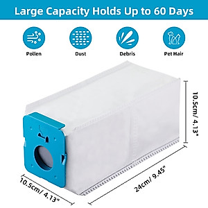 8 Pack VCA-ADB953 Dust Bag for Samsung BESPOKE Jet Cordless Stick Vacuum Cleaner, 2.5L Large Capacity Automatic Dust Collection Bag for All In One Clean Station