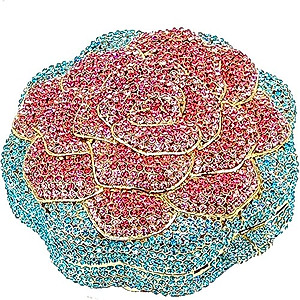 Women's Evening Handbags Evening Clutch Evening Clutch Fashion Rhinestone Clutch Ladies Wedding Party Cocktail Tote Bag (Color : Blue White)