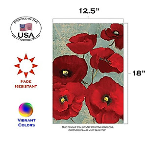 Toland Home Garden 119872 Red Painted Poppies 12.5 x 18 Inch Decorative, Garden Flag-12.5" x 18"