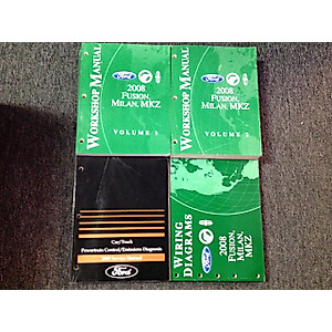 2008 Ford Fusion Lincoln MKZ Milan Service Shop Repair Manual Set W PCED & EWD