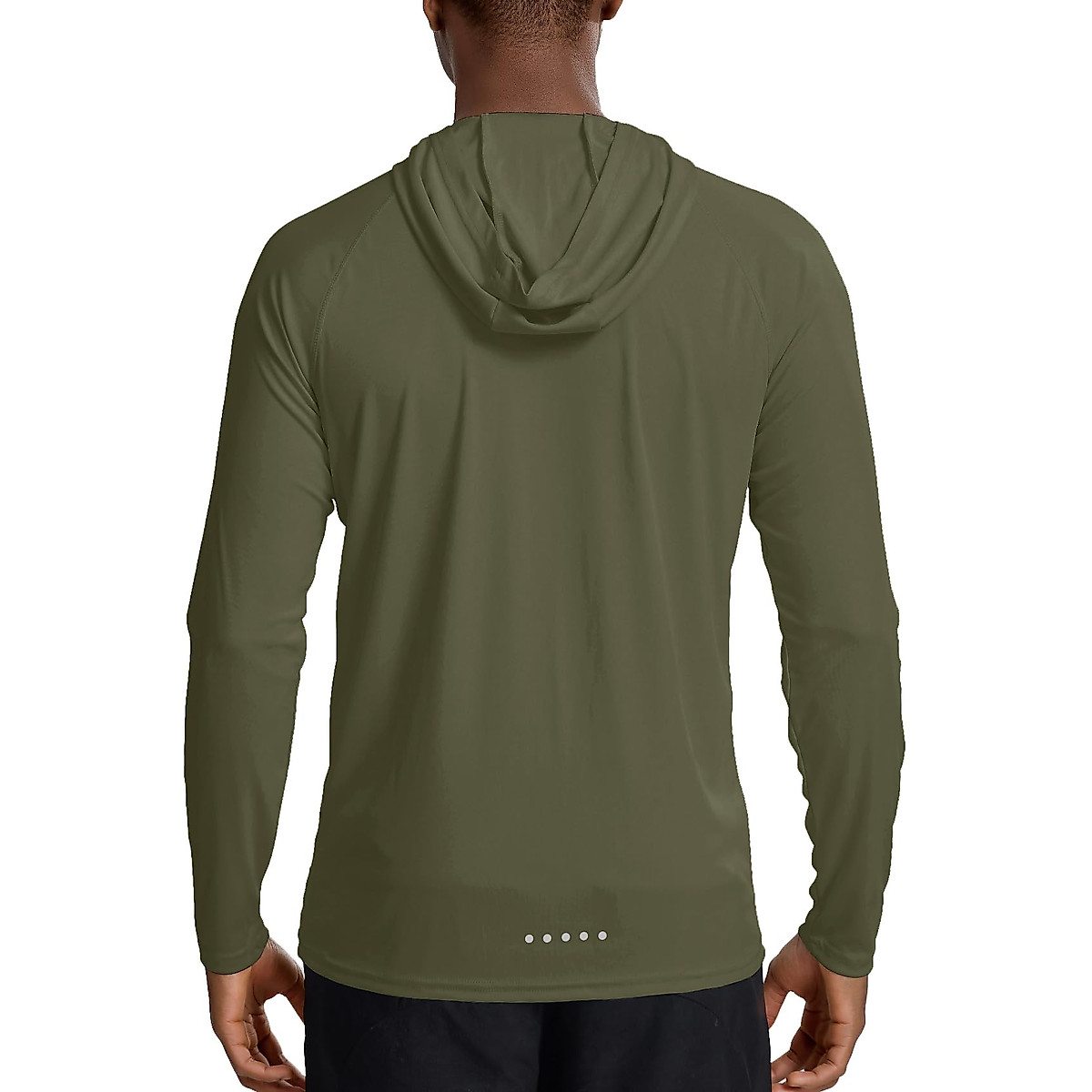 Zengjo Lightweight Hoodie Men Athletic UV Protection(Army Green,M)
