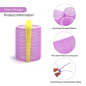 Jumbo Hair Rollers by Larvishe - Self Grip Hair Curlers Set for Long Hairs Including Jumbo, Large and Medium Hair Rollers - Ideal for Salon Dressing, 28 Piece Set