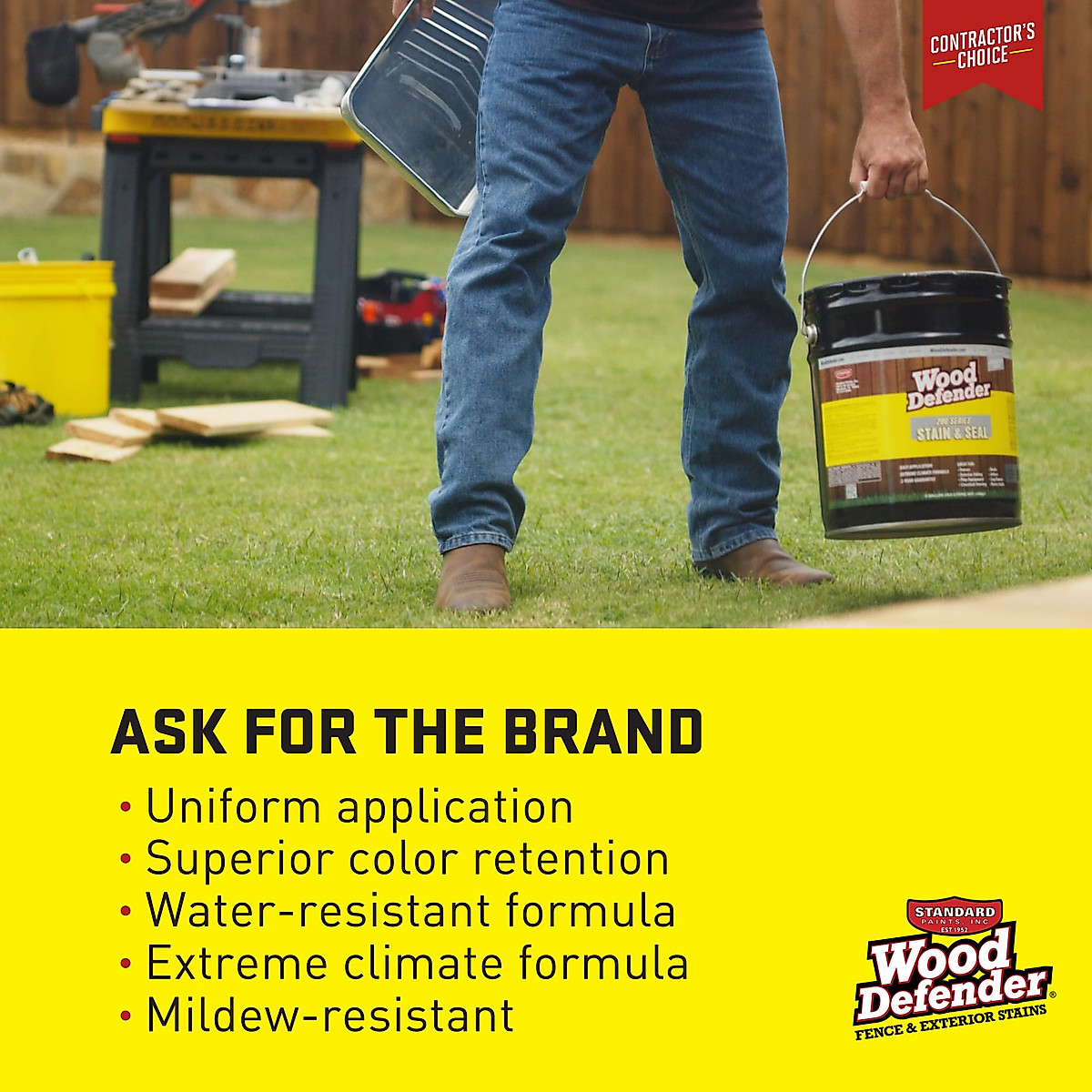 Wood Defender Transparent Fence Stain Clear Glow 5-Gallon