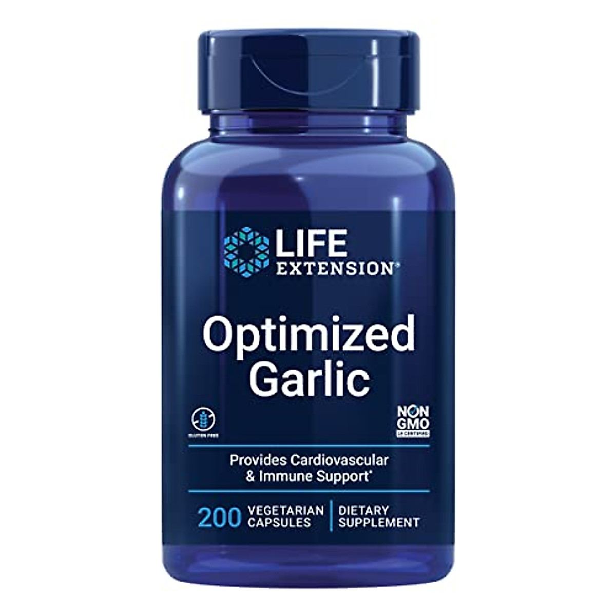 Life Extension Optimized Garlic 1200 mg – Garlic Extract Supplement for Heart Health & Immune System Support – Gluten-Free, Non-GMO, Vegetarian – 200 Capsules