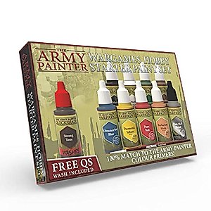 The Army Painter Miniatures Paint Set, 10 Model Paints with FREE Highlighting Brush, 18ml/Bottle, Miniature Painting Kit, Non Toxic Acrylic Paint Set, Wargames Hobby Starter Paint Set (New Version)
