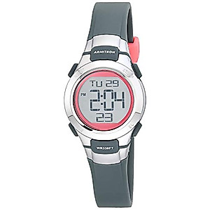 Armitron Sport Women's Quartz Sport Watch with Resin Strap, Gray, 12 (Model: 45/7012PGY)