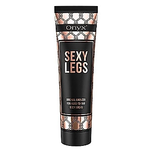 Onyx Sexy Legs Tanning Lotion with Bronzer - Gradual Leg Makeup - Double Bronzing Lotion for Perfectly Tanned Legs and Hard To Tan Body Parts - Legs Tanner with Anti-Orange Technology