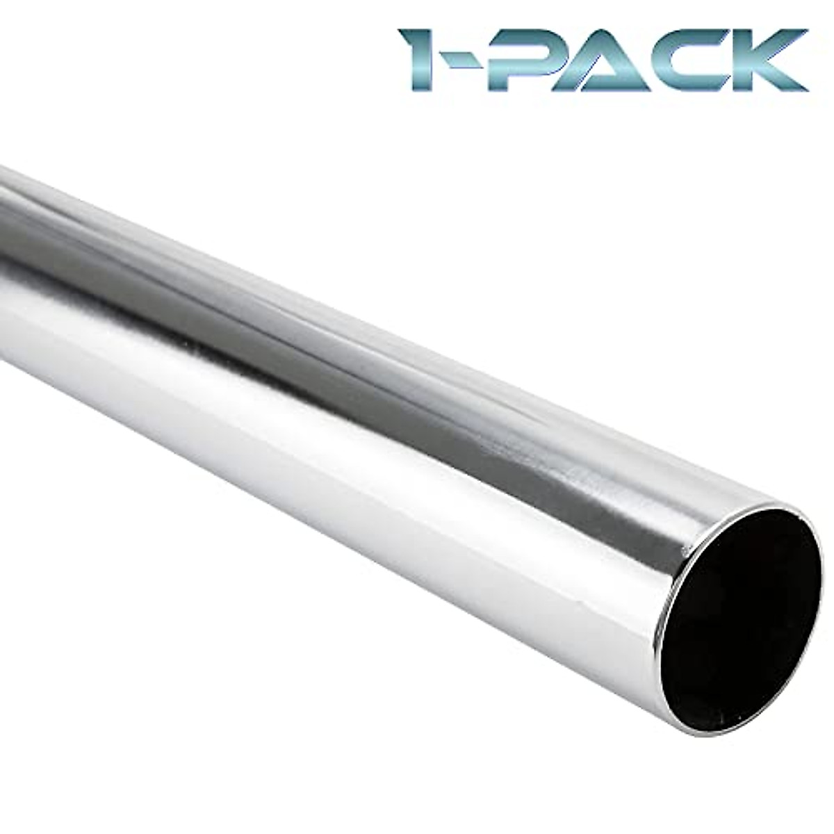 48" HEAVY DUTY Round Closet Rod | 32mm Diameter | Polished Chrome Clothes Pole | 1 Pack