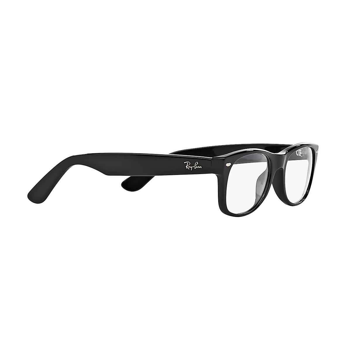 Ray-Ban RX5184 New-Wayfarer Prescription Eyeglass Frames, Shiny Black/Demo Lens, 52 mm
