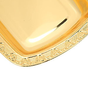 Mxzzand European Fruit Plate, Rustproof Easy To Gold Fruit Tray Gold Oxidation Resistant for Bars