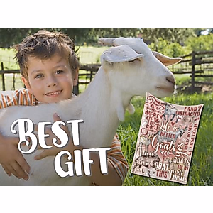 Huglanket Goat Gifts for Goat Lovers, Goat Throw Blanket, Unique Watercolor Goat Design, Flannel Blanket Gifts for Girls, Women, and Friends, 50"x 65"