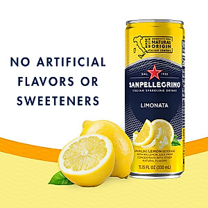 Italian Sparkling Drink, Sparkling Lemon Beverage, 12 Pack of 11.15 Fl Oz Cans