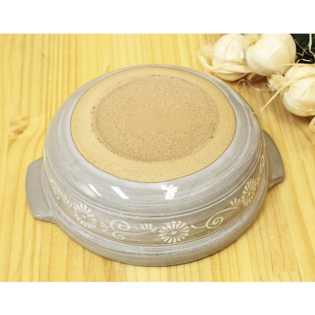 Yukimashima Deep Earthenware Pot, No. 6, For 1 Person (Approx. 7.5 inches (19 cm))