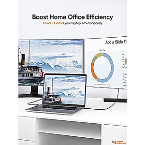 CableCreation USB C to HDMI Cable for Home Office 6ft, USB 3.1 Type C to HDMI 4K, Thunderbolt 3/4 Compatible with Galaxy S23/ S22/ S20, MacBook Pro/Air M1, iPad Pro 2021/2020, Surface Book 2, XPS 15