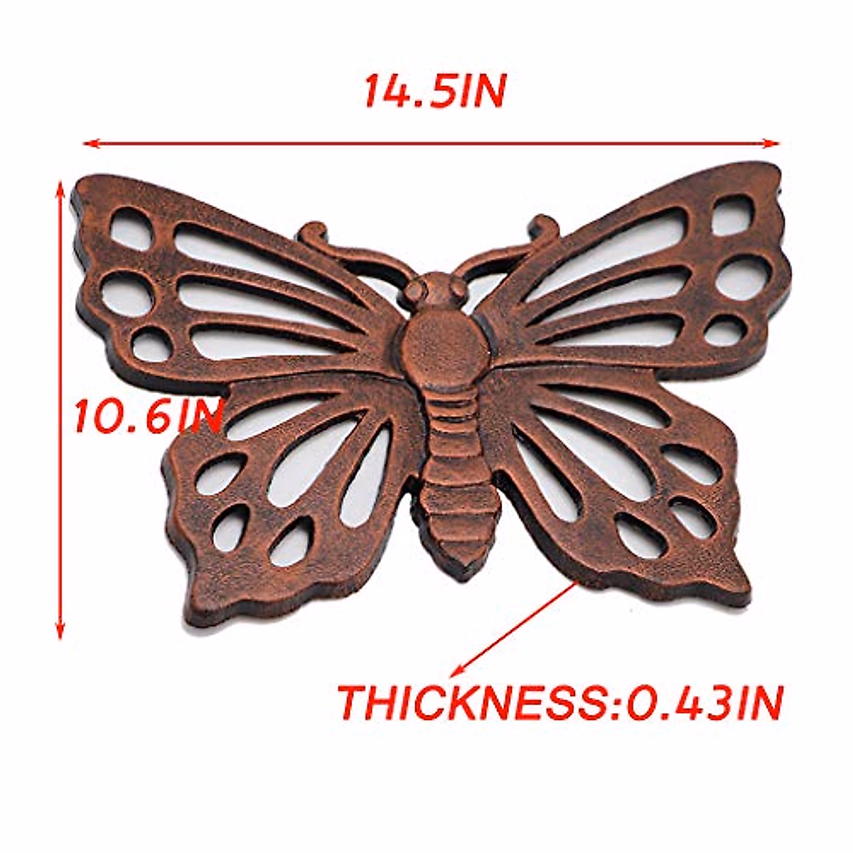 MDLUU Butterfly Stepping Stone, Cast Iron Butterfly Flagstone, Decorative Stepping Stone for Lawn, Yard, Courtyard Entry, Garden Walk Way