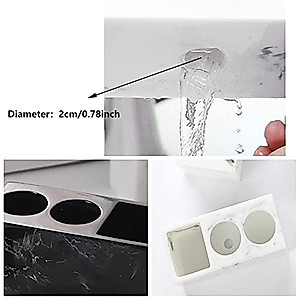 Toothbrush Holder Marble Look Electric Toothbrush Toothpaste Bathroom Organizer Stand Trays Caddy Countertop for Bathroom Vanity Storage and Organizing(Black)