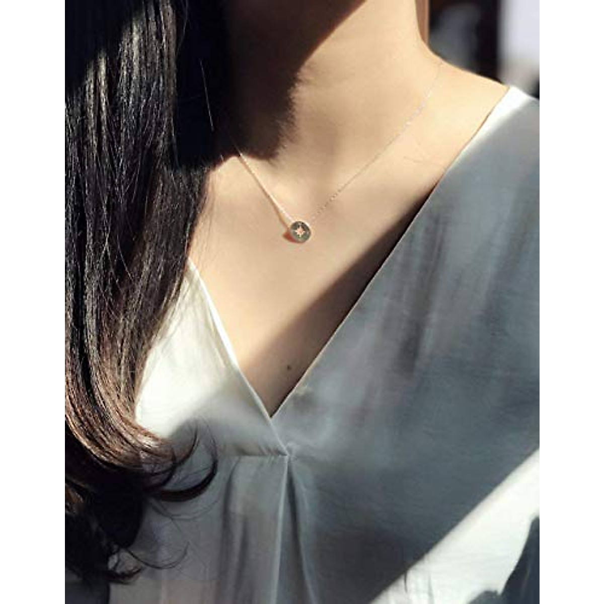 compass necklace, Best friend necklace for 2, BFF Necklace, friendship necklace for 2, silver dainty necklace, Christmas gift, Graduation gifts, valentines