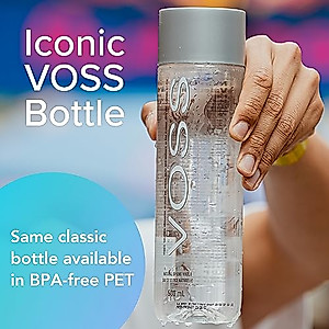 VOSS Premium Still Bottled Natural Water - BPA-Free - High Grade PET - Recyclable Plastic Water Bottles - Pure Drinking Water with Unique & Iconic Bottle Design - 12 Pack