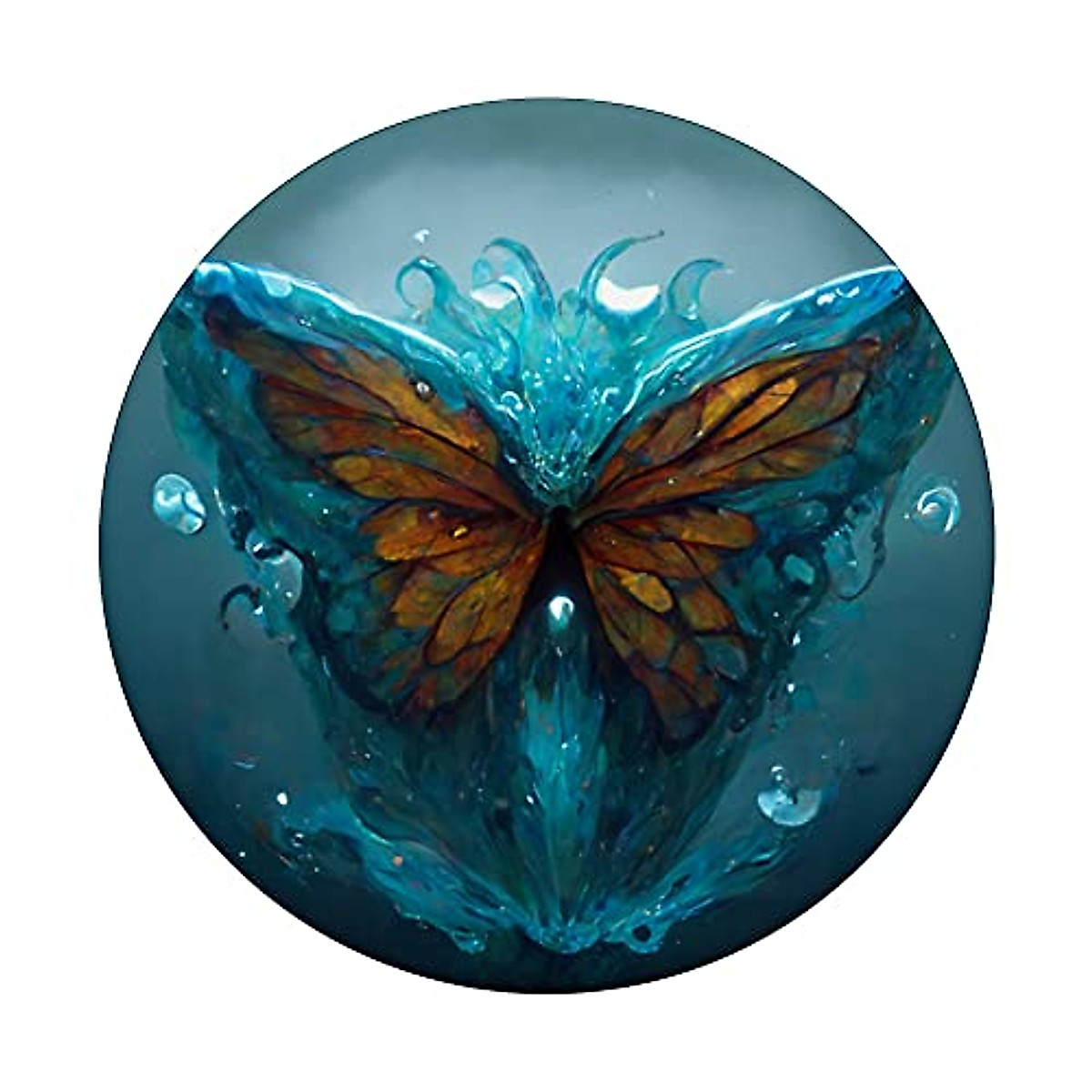 Colorful Watercolor Blue butterfly PopSockets Swappable PopGrip