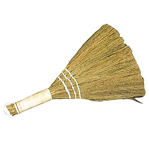 Sweeping Broom Palm Broom Small Natural Whisk Broom Retro Vietnamese Sweeping Broom Desk Cleaning Brush for Courtyard Garage Lobby Mall Market Sidewalks Decks
