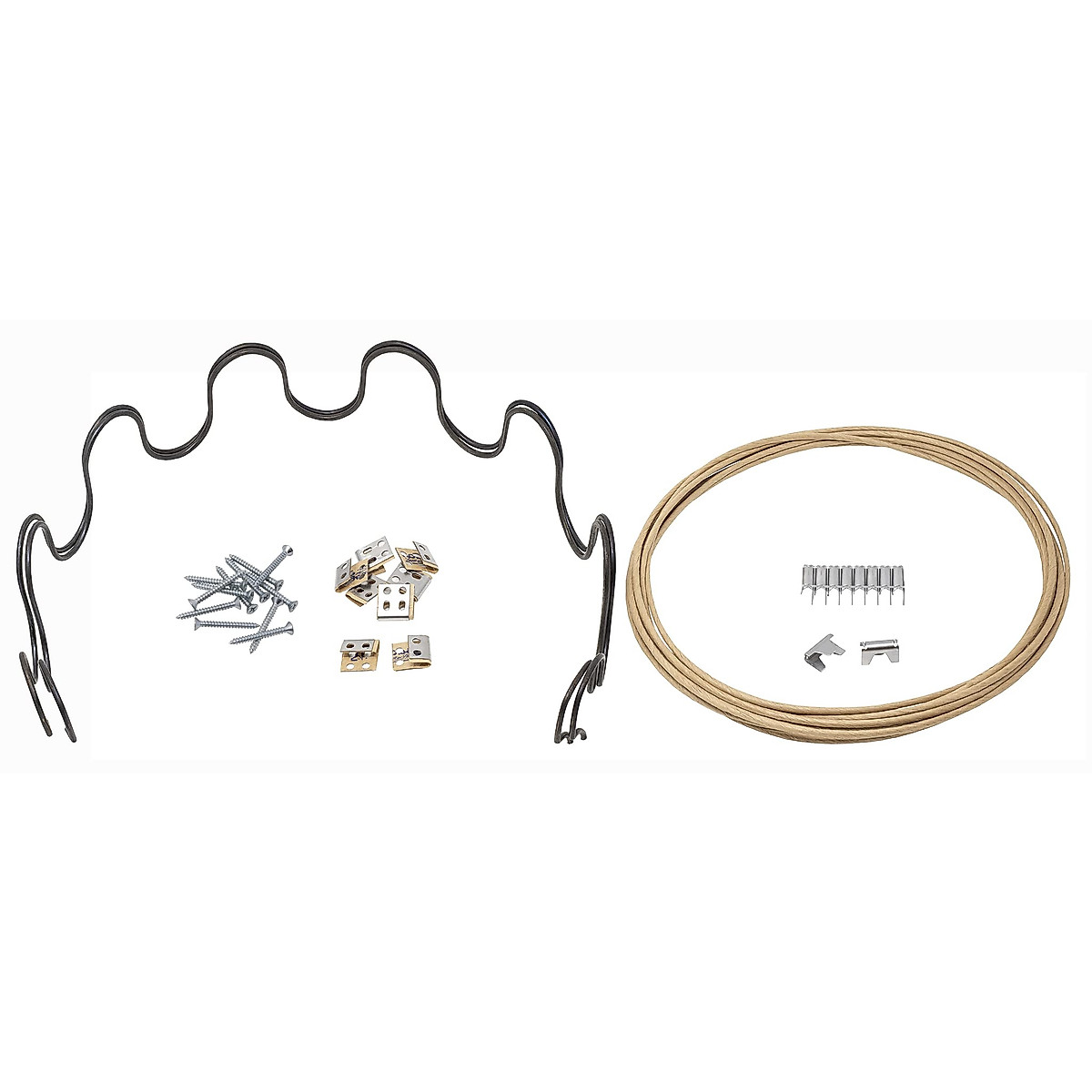 House2Home 31" Couch Spring Repair Kit to Fix Sofa Support for Sagging Cushions - Includes 2pk of Springs, Upholstery Spring Clips, Seat Spring Stay Wire, Screws, and Installation Instructions