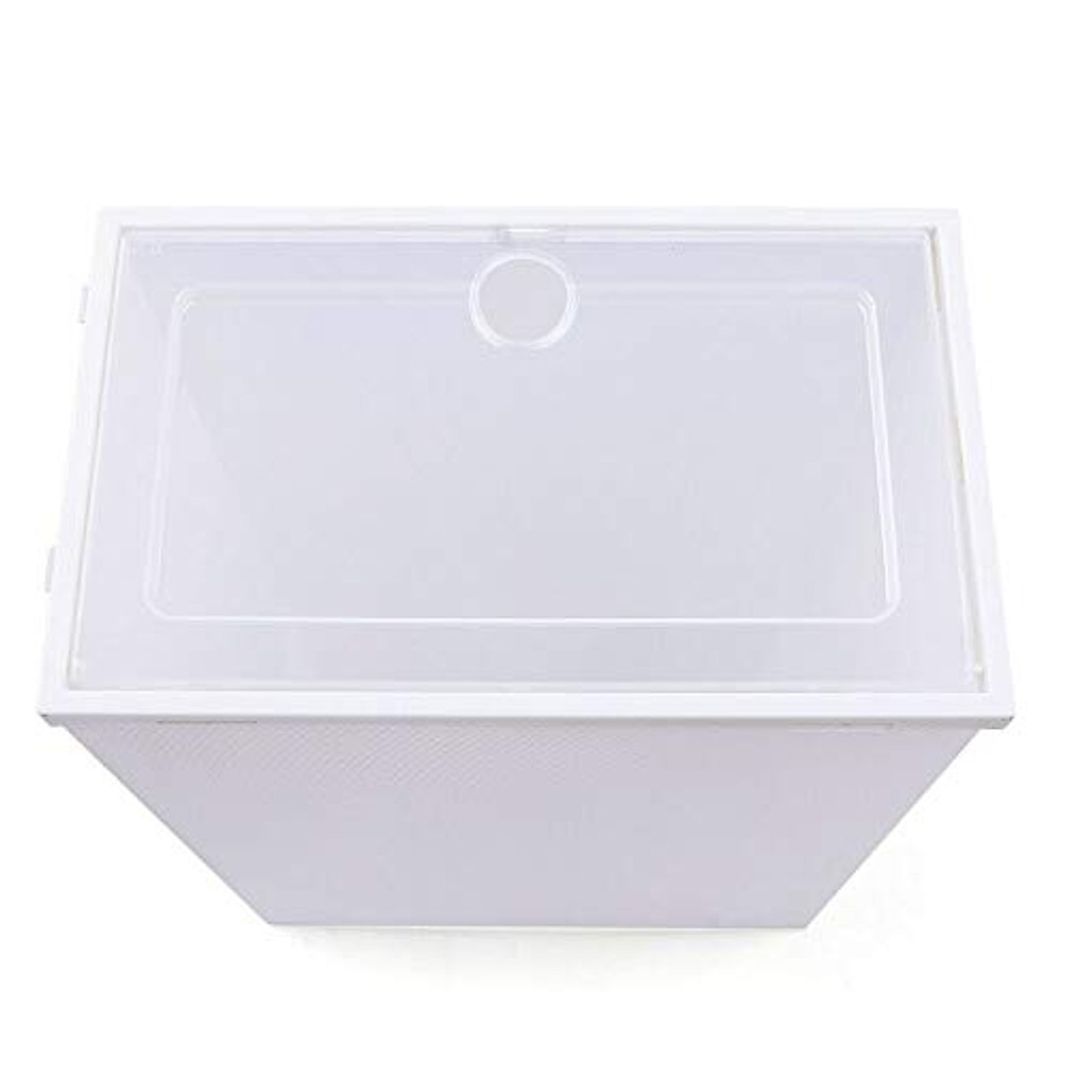 Front Open Shoe Box Set Rack Stack Foldable Shoe Box Plastic Storage Case Clear White Stackable Organizer (24 shoe boxes angel white large (round hole))