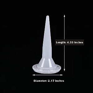 HAMUULL 20 PACK Caulking Nozzle for Sausage Caulking Gun, Reusable Caulk Nozzle Applicator, Durable Epoxy Piston Caulk Cap, Replacement Extension Tool Supplies Applied in the Construction