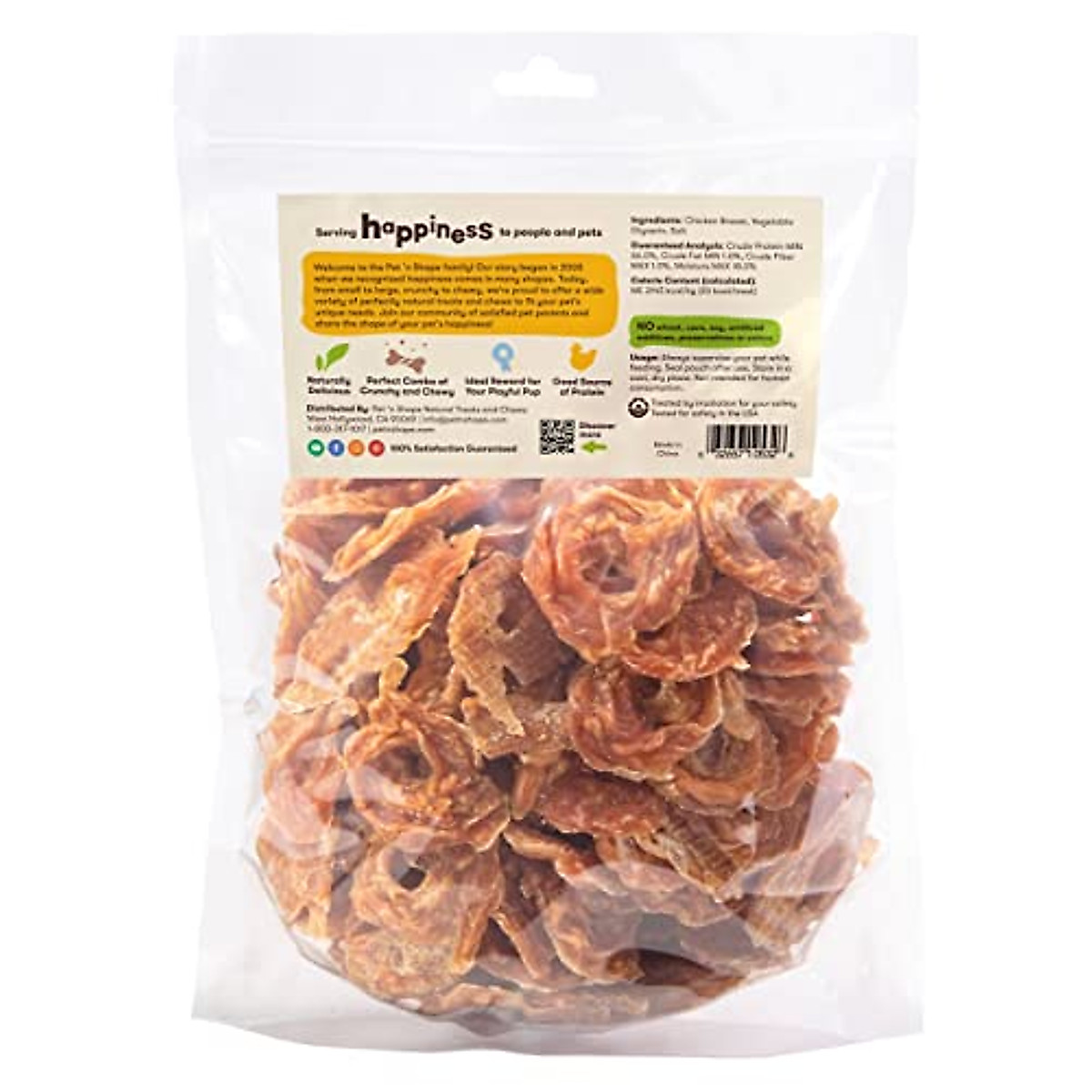 Pet 'n Shape Chik 'n Rings – Natural Chicken Breast Jerky Dog Treats, 2 Pound