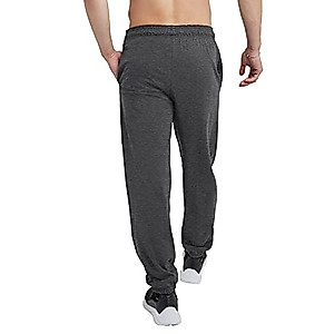 Champion Men's Everyday Fitted Ankle Cotton Pants, 31.5" Inseam, Cotton Knit Pants Left Hip "C" Logo, Cotton Warm-Up Pants