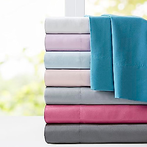 Intelligent Design Microfiber Bed Sheet Set Wrinkle Resistant, Soft Sheets with 12" Pocket, Modern, All Season, Cozy Bedding-Set, Matching Pillow Case, King, Grey, 4 Piece