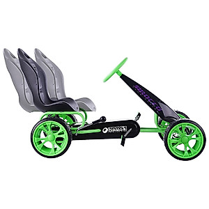 hauck Sirocco Racing Go Kart with Low Profile Rubber Tires, 8 Spoke Rim, and Clutch Free Ride for Toys, Games, and Kids' Pedal Vehicles