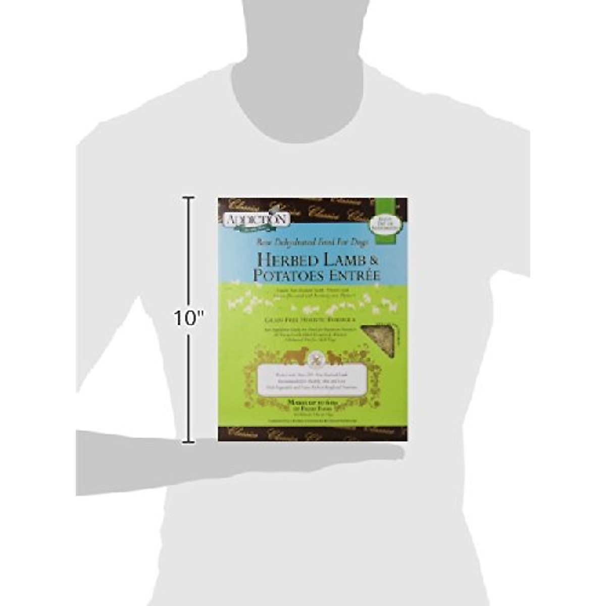 Addiction Herbed Lamb & Potatoes Raw Alternative Dog Food - Gently Air-Dried Complete Meal or Dog Food Topper for Digestive and Skin and Coat Health, 2 lb