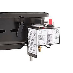 Flame King RV Or Trailer Mounted BBQ - Motorhome Gas Grill - 214 Sq Inch Cooking Surface - Adjustable Flame Controller & 48 Inch Quick Connect Hose