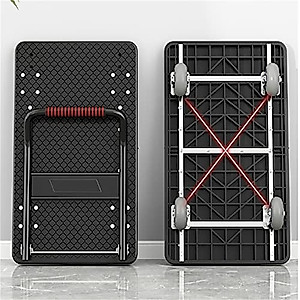Folding Platform Cart, Rolling Flatbed Cart Hand Platform Truck Push Dolly Heavy Duty Space Saving Collapsible/550 Lb. Load Capacity/for Loading