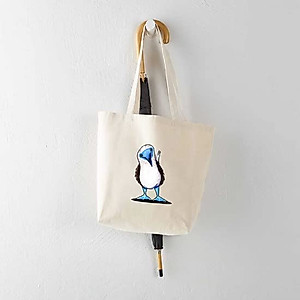 CafePress Blue Footed Booby Tote Bag Natural Canvas Tote Bag, Reusable Shopping Bag
