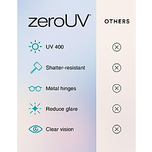 zeroUV - Classic Colored Mirror Lens Square Horn Rimmed Sunglasses for Men Women (3 Pack Polarized | Blue + Green + Red)